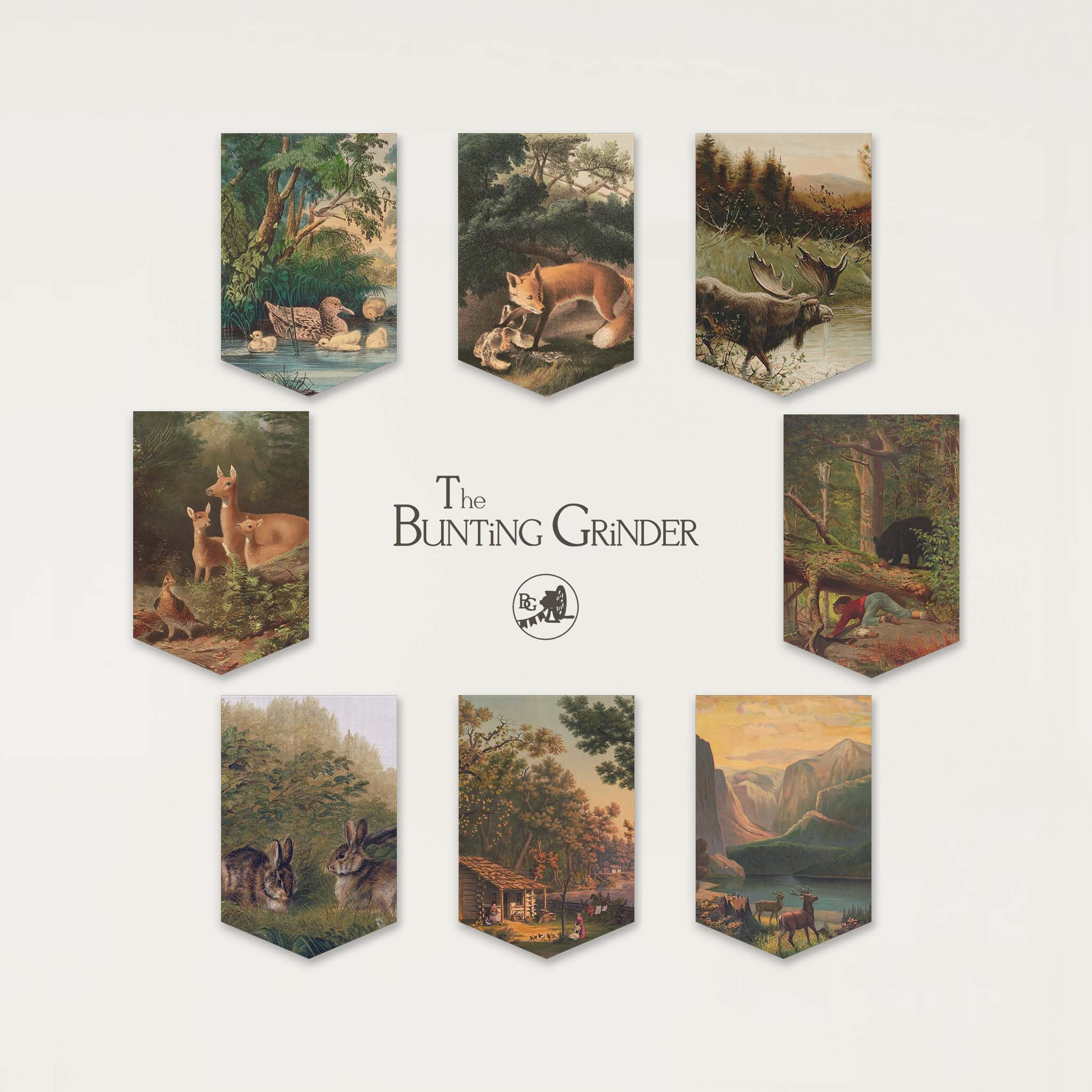 Woodland Animals Party Banner PRINTABLE Bunting Flags | Vintage ...