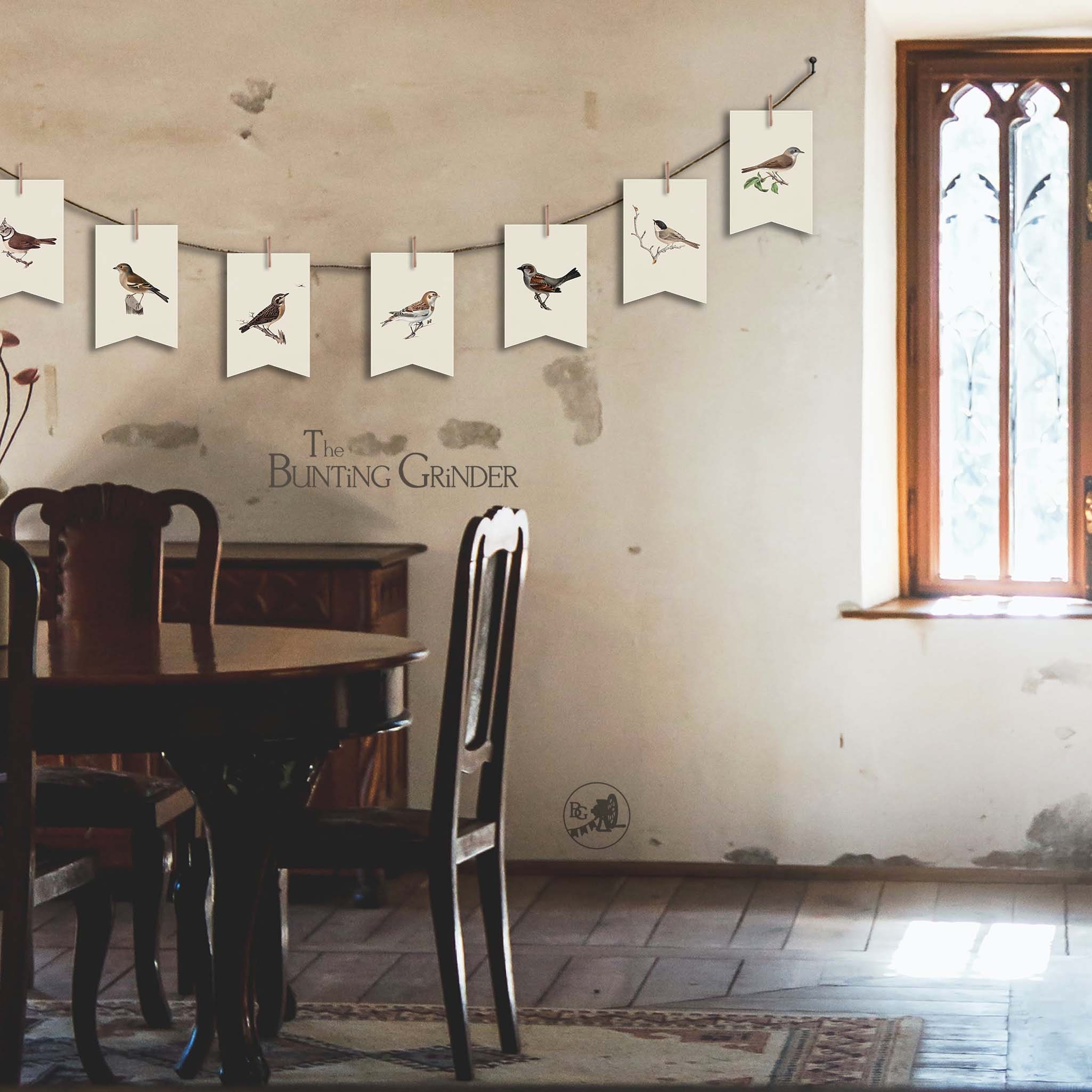 Wild Songbirds Party Banner PRINTABLE Bunting Flags | Vintage Bird ...