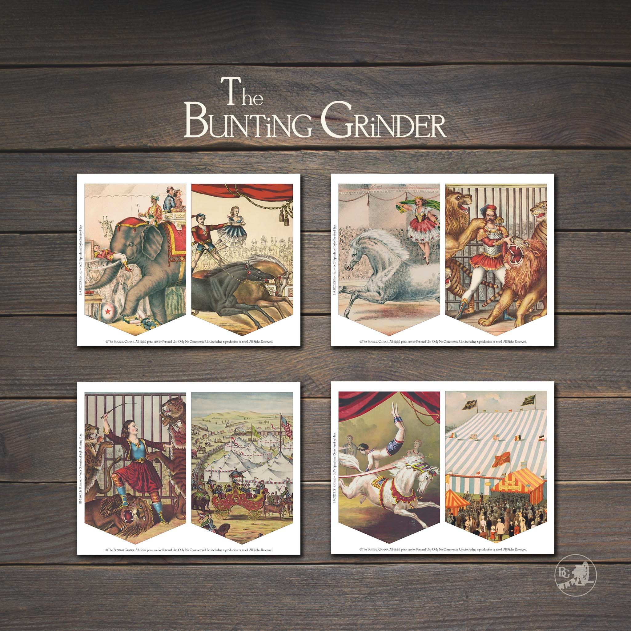 Vintage Circus PRINTABLE Party Banner | Kids Antique Circus Bunting ...