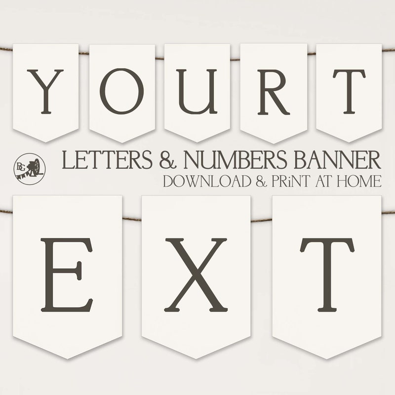 Letters on Bunting - Etsy