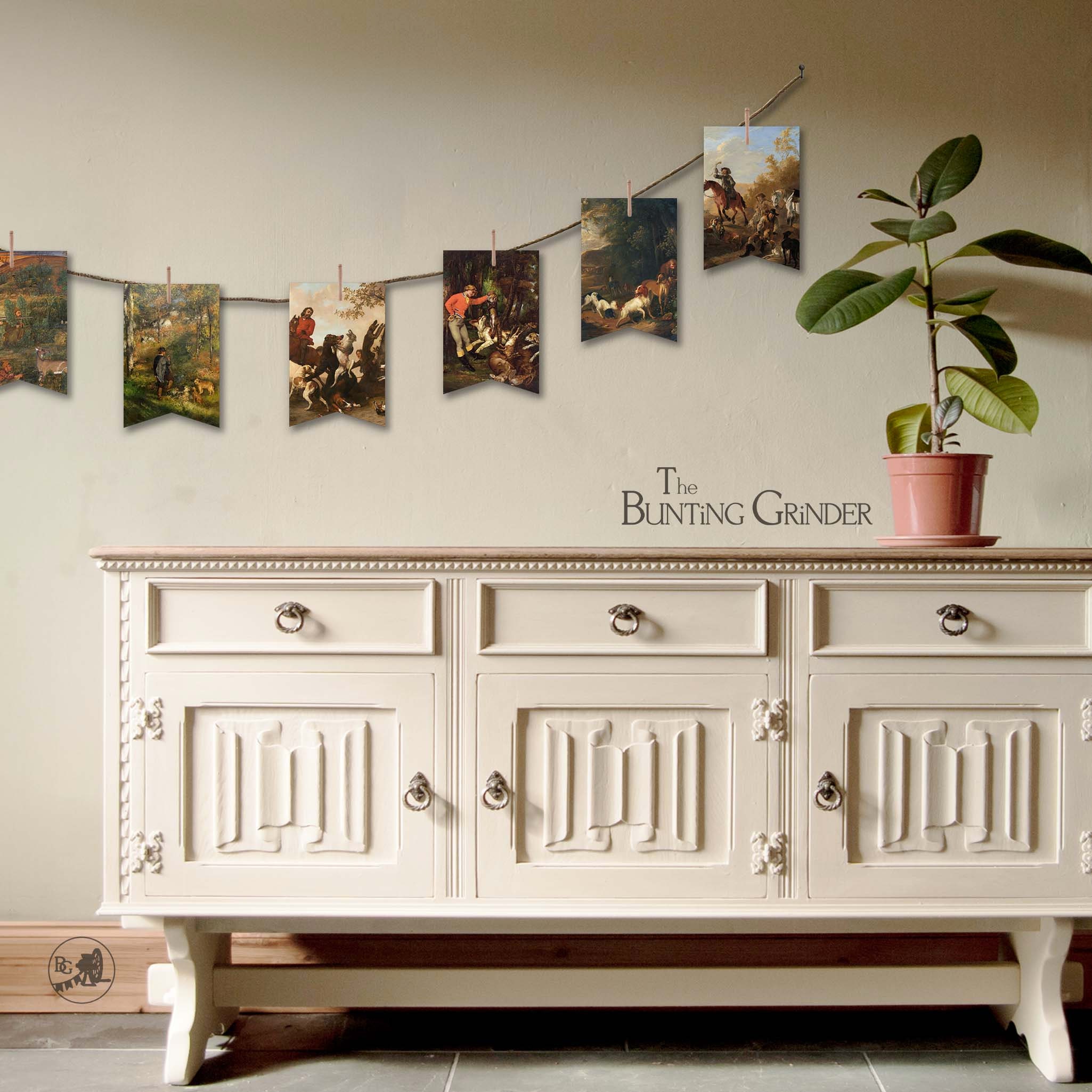 Game Hunting PRINTABLE Banner Bunting Flags | Vintage Hunting Dogs ...