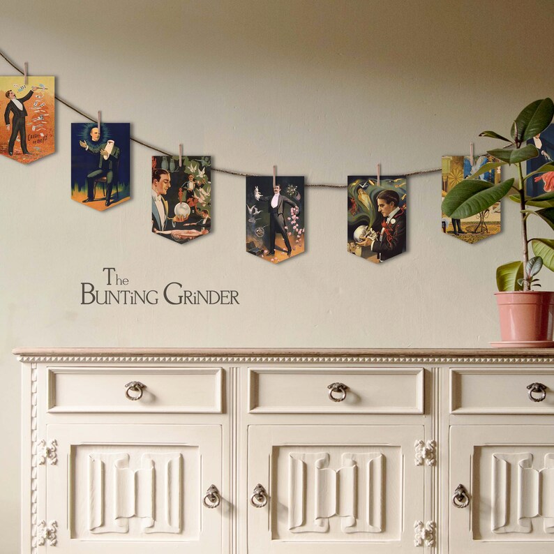 Vintage Magician PRINTABLE Party Banner | Antique Magic & Illusion ...