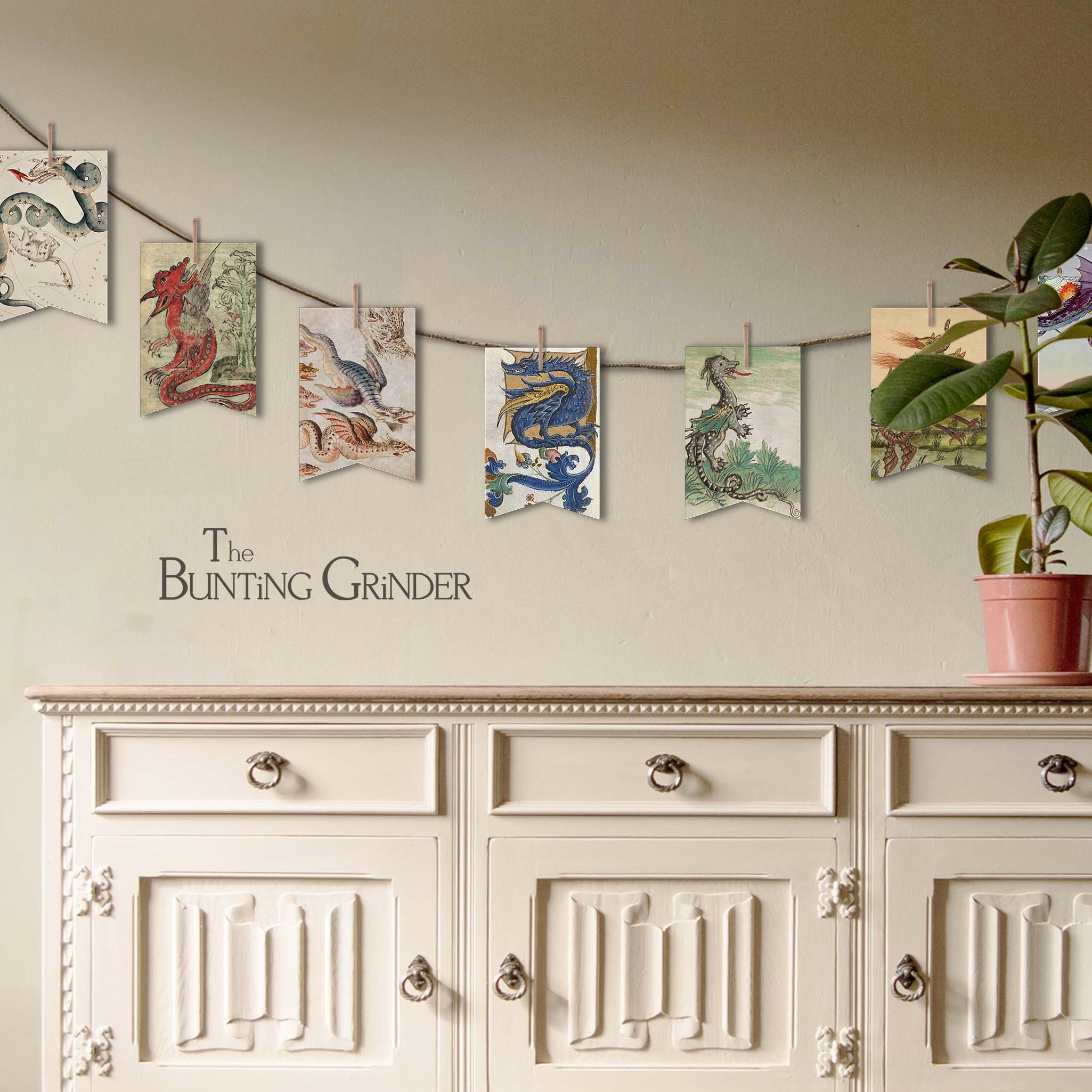 Mythical Dragon Party Decor | Medieval Dragons Kids Room PRINTABLE ...