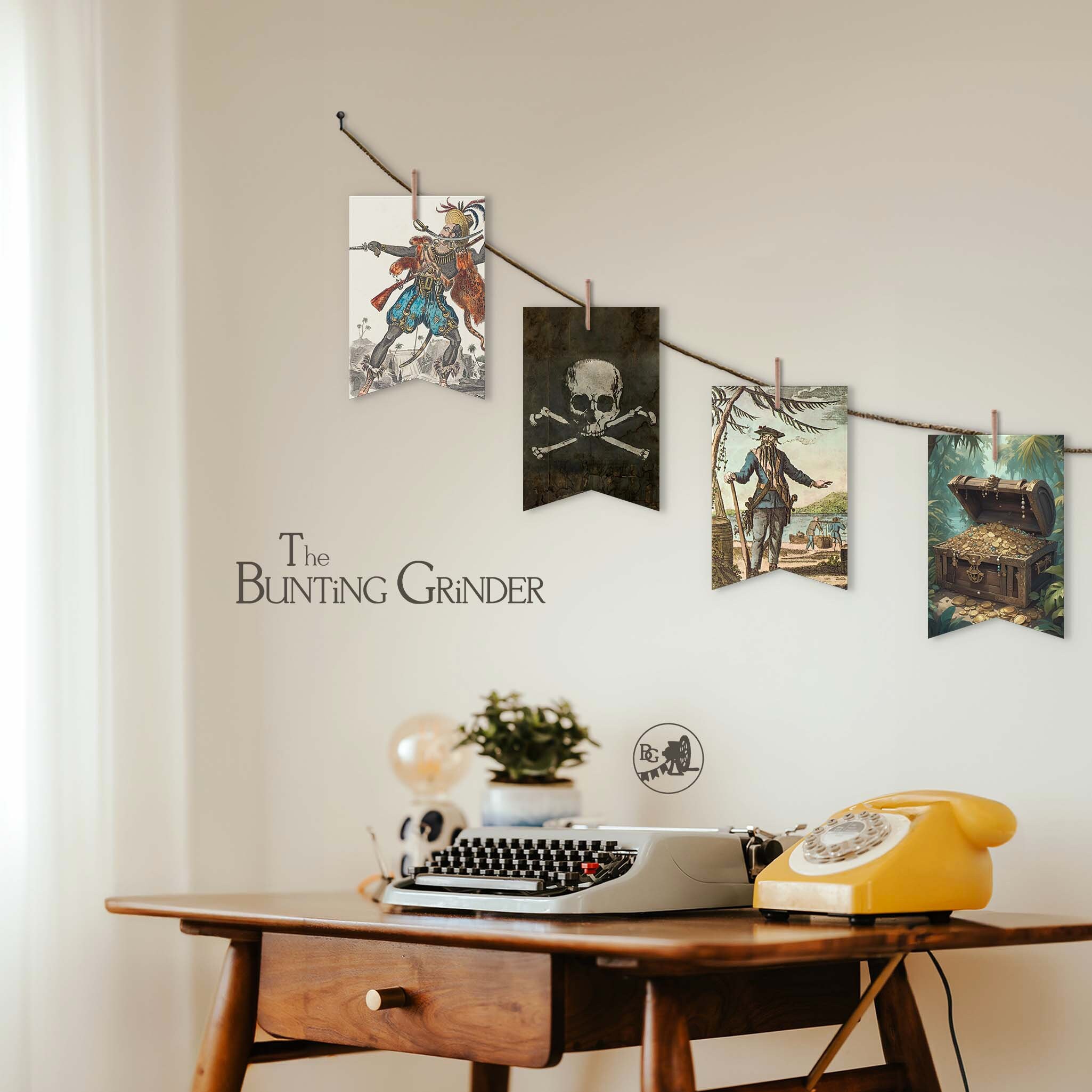 Vintage Pirates PRINTABLE Party Banner | Kids Antique Pirates Bunting ...