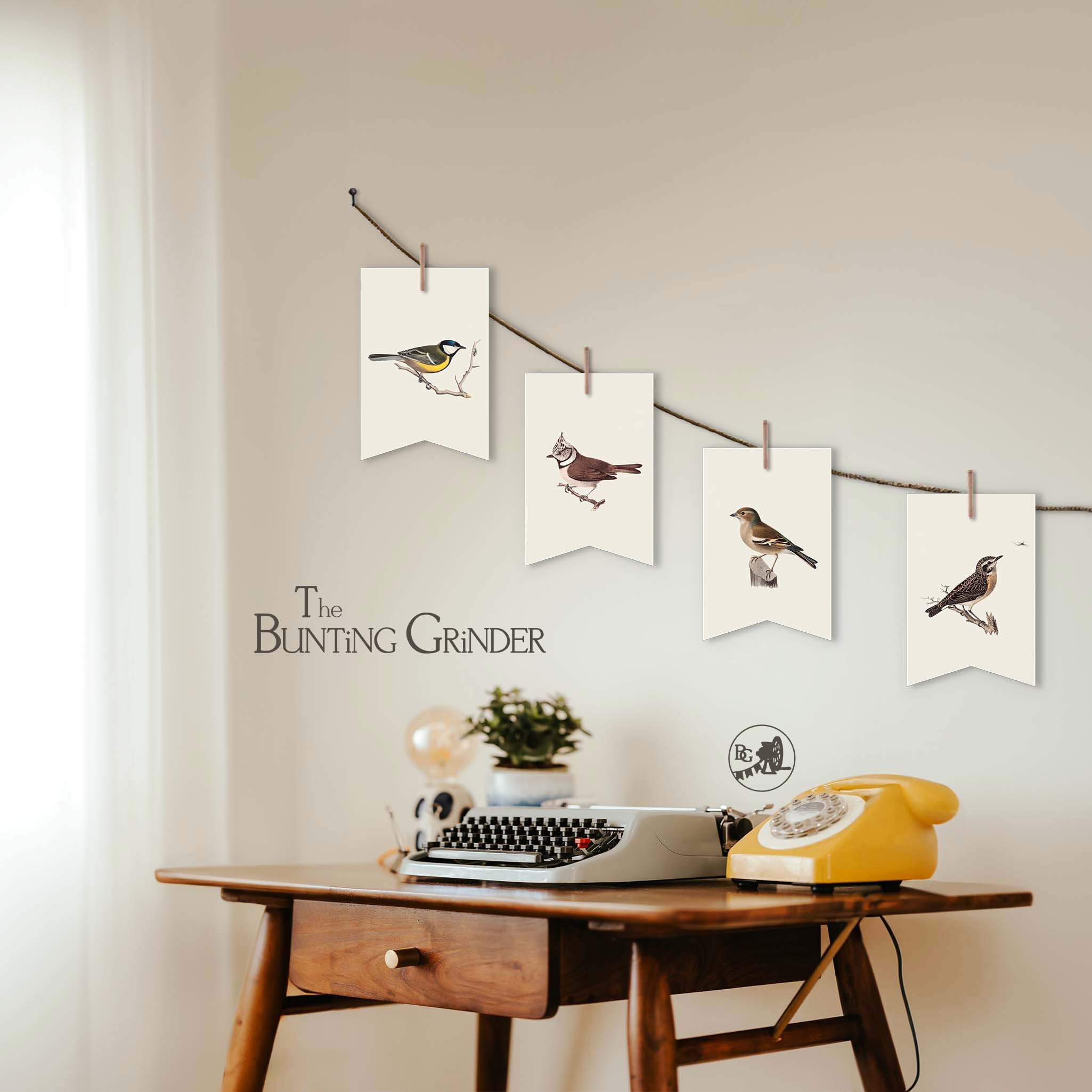 Wild Songbirds Party Banner PRINTABLE Bunting Flags | Vintage Bird ...