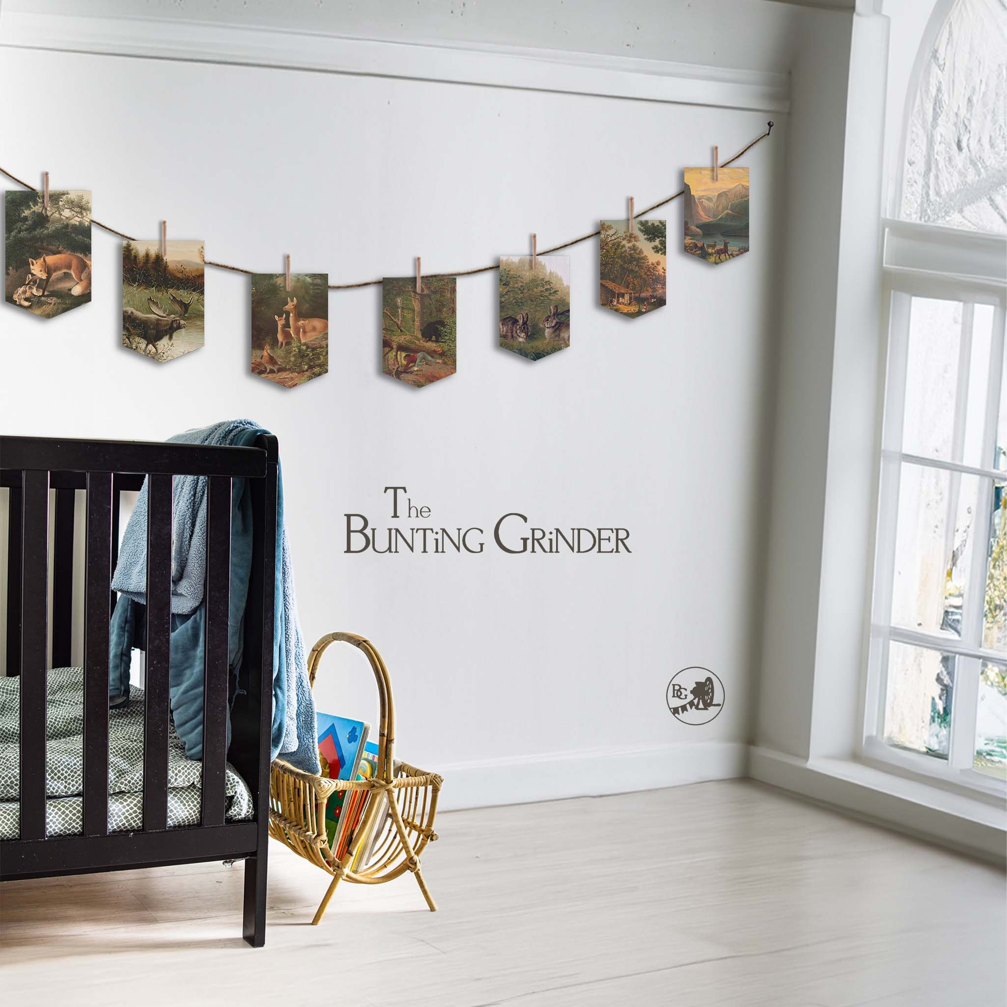 Woodland Animals Party Banner PRINTABLE Bunting Flags | Vintage ...