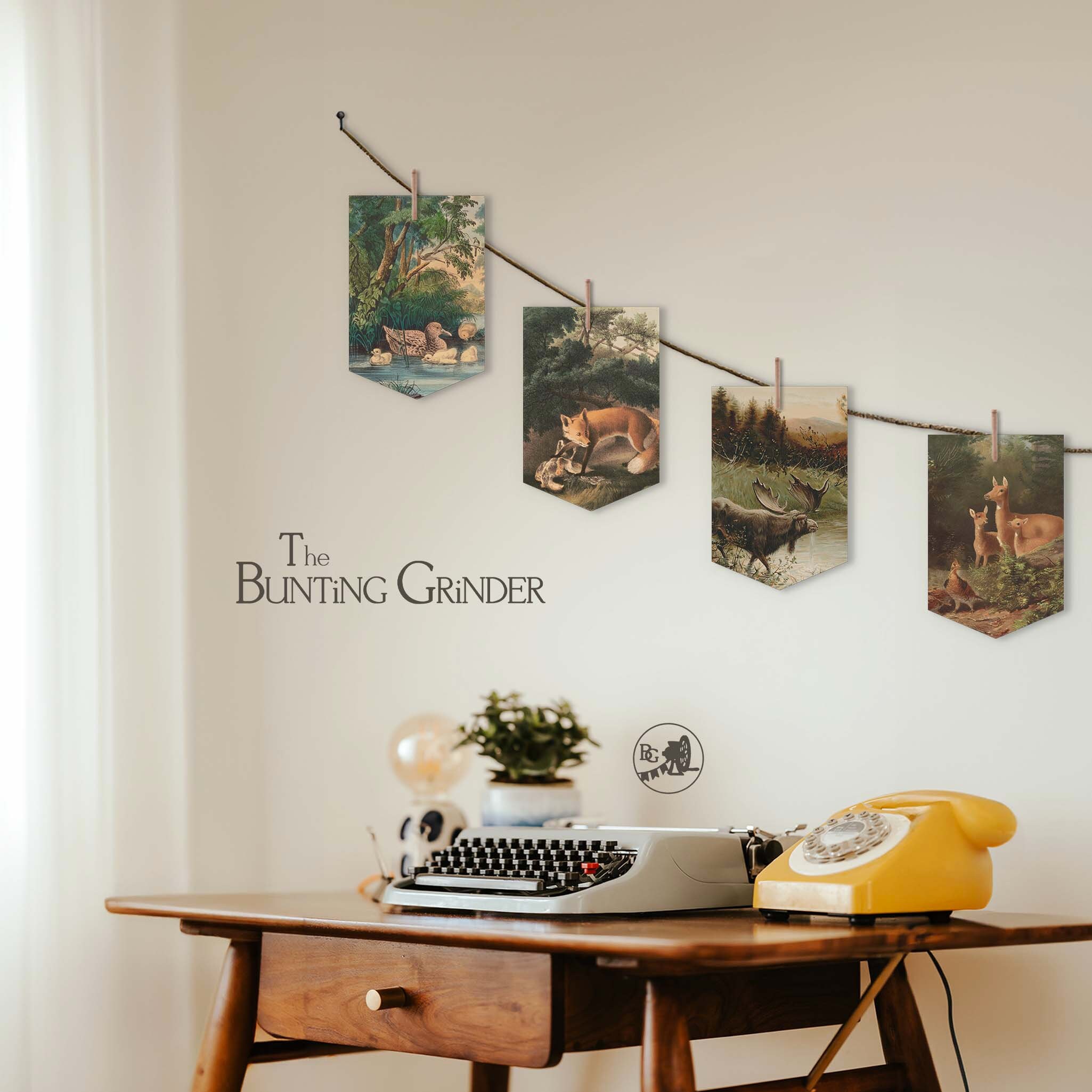 Woodland Animals Party Banner PRINTABLE Bunting Flags | Vintage ...