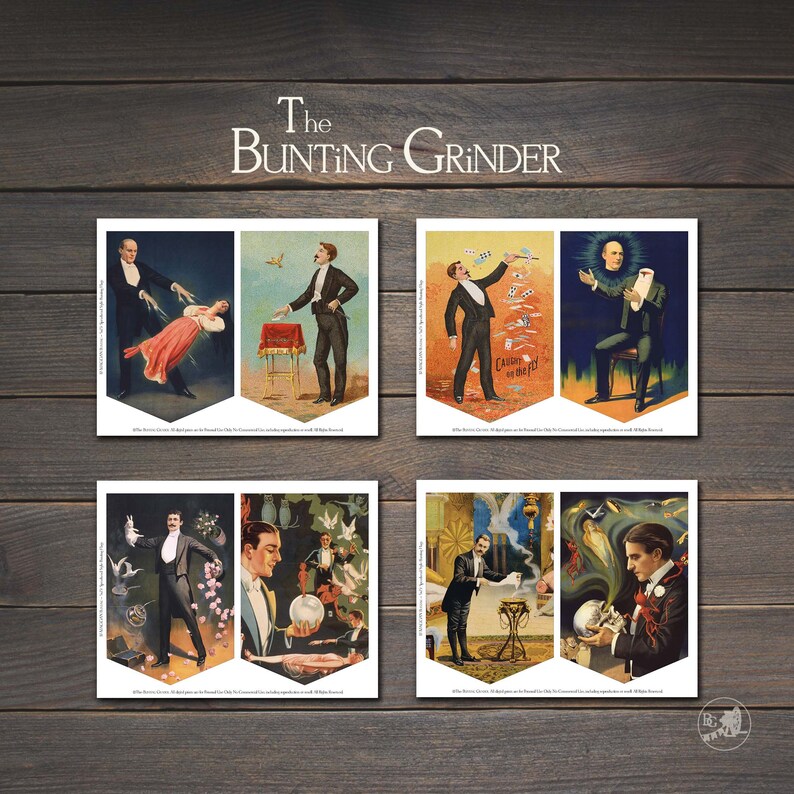Vintage Magician PRINTABLE Party Banner | Antique Magic & Illusion ...
