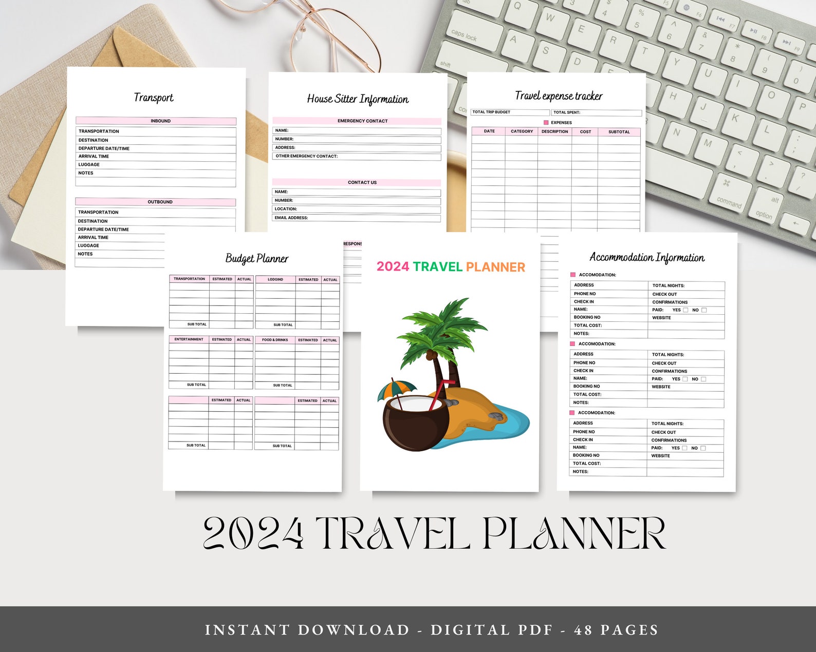 Editable Travel Planner Template | Trip Itinerary Planner | Canva ...