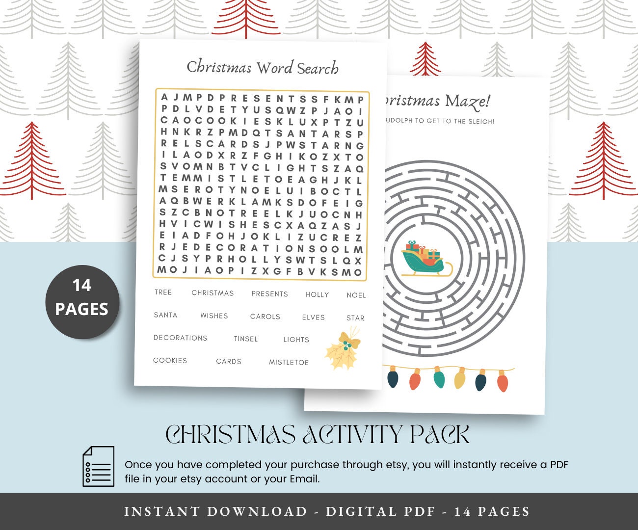 Christmas Games Activities Printable, Christmas Coloring, Letter to ...
