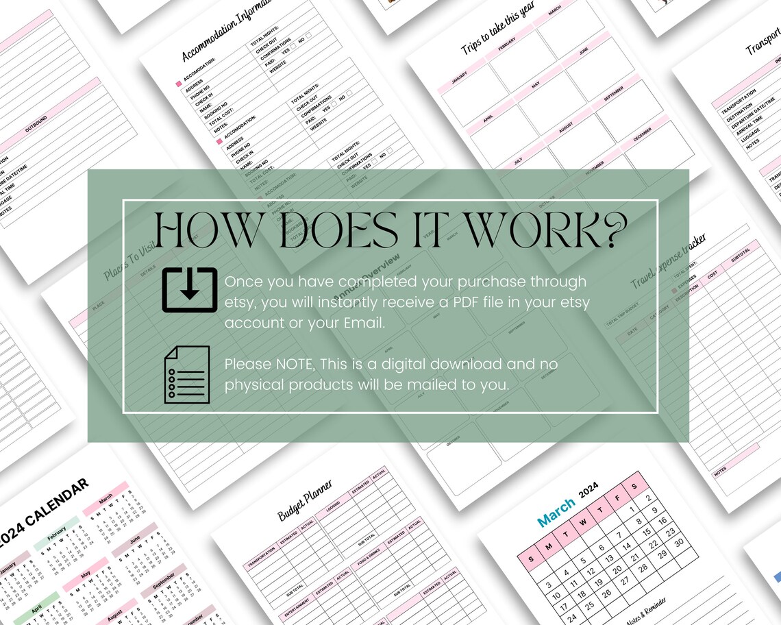 Editable Travel Planner Template Trip Itinerary Planner Canva Vacation ...