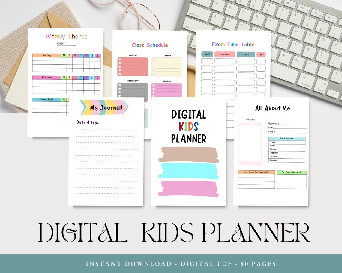 Kids Daily Planner Printable | Dot Game | Planner for Kids | Diary for ...
