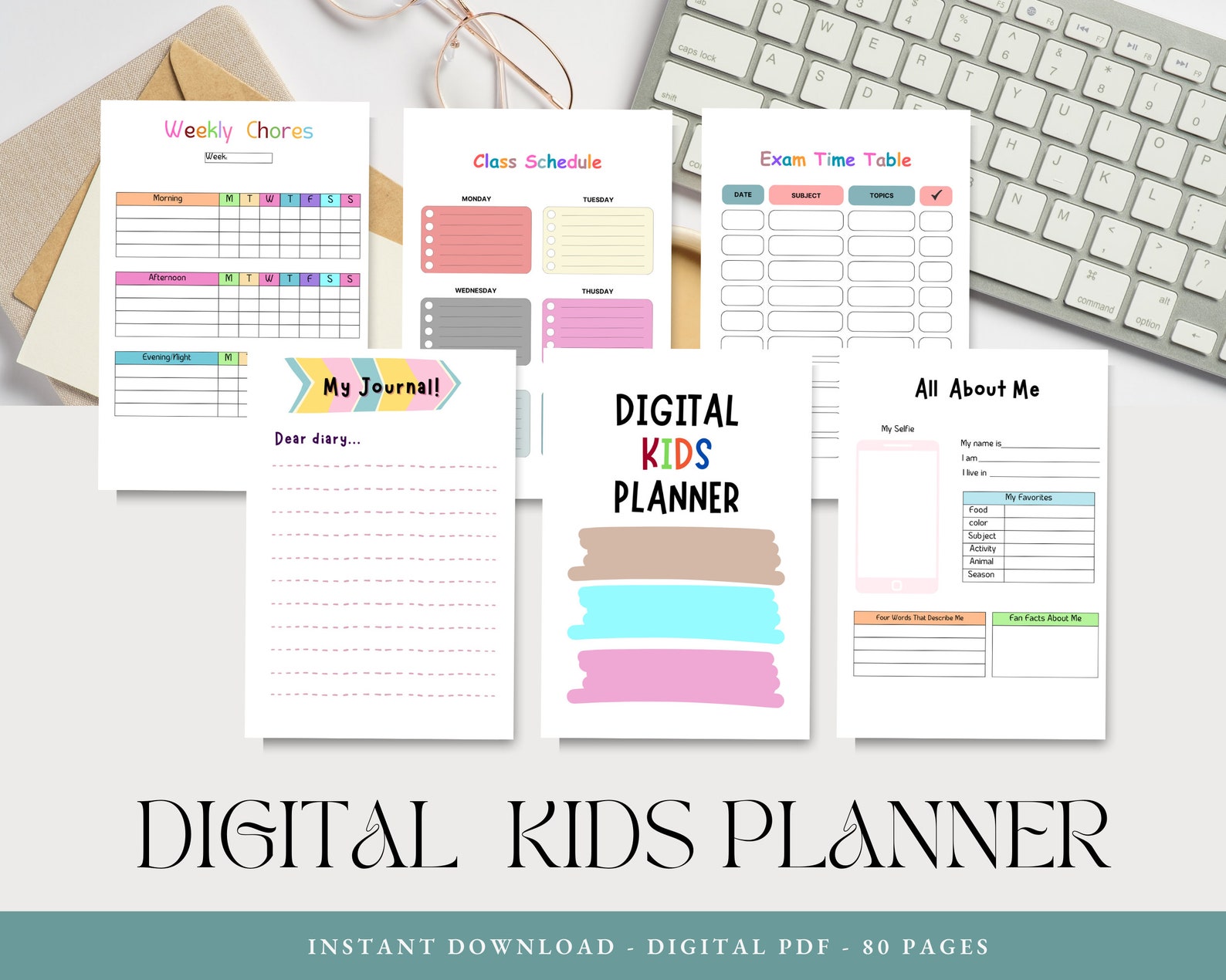 Kids Daily Planner Printable Dot Game Planner for Kids Diary for ...