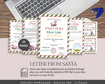 Kids Wish List Letter for Christmas Printable, Kids Letter to Santa ...