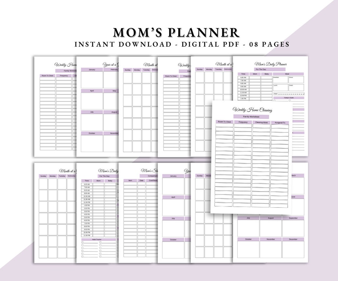 Mom Planners | Best Planners for Moms | Stay at Home Mom Planner ...