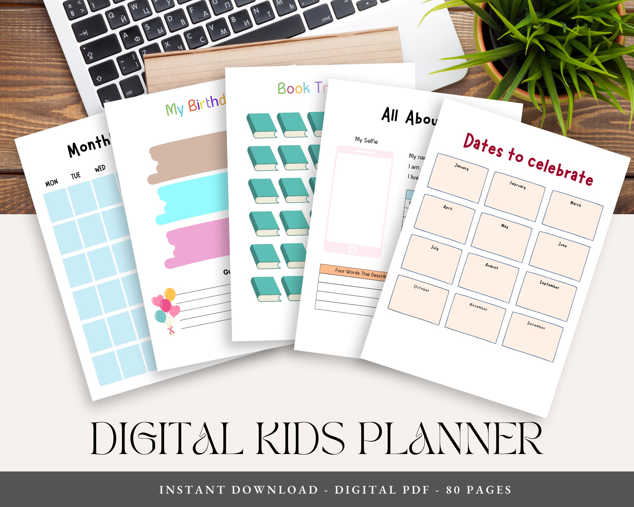 Kids Daily Planner Printable | Dot Game | Planner for Kids | Diary for ...