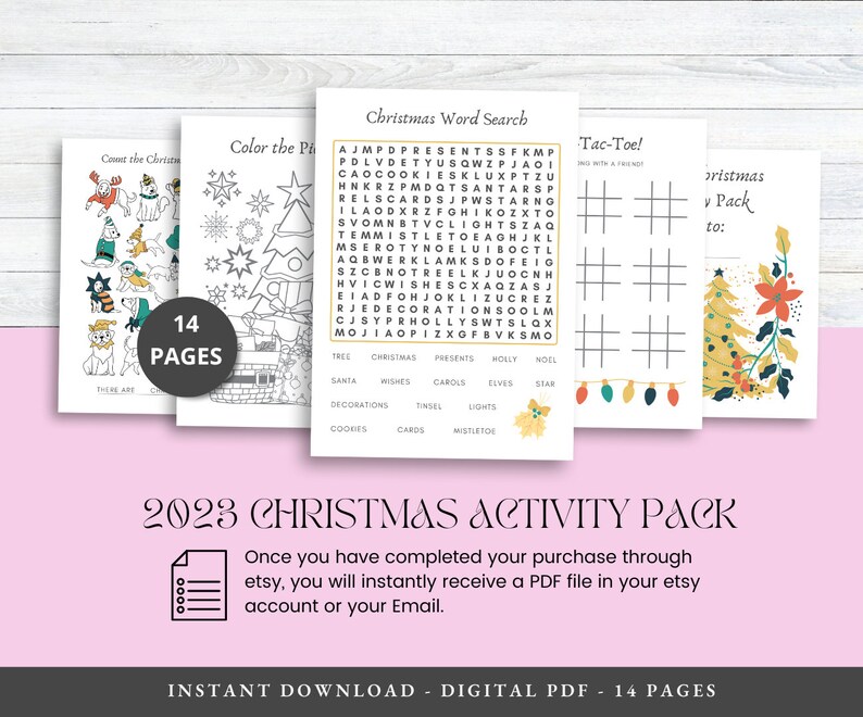 Christmas Games Activities Printable, Christmas Coloring, Letter to ...