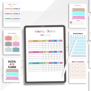 Kids Daily Planner Printable | Dot Game | Planner for Kids | Diary for ...
