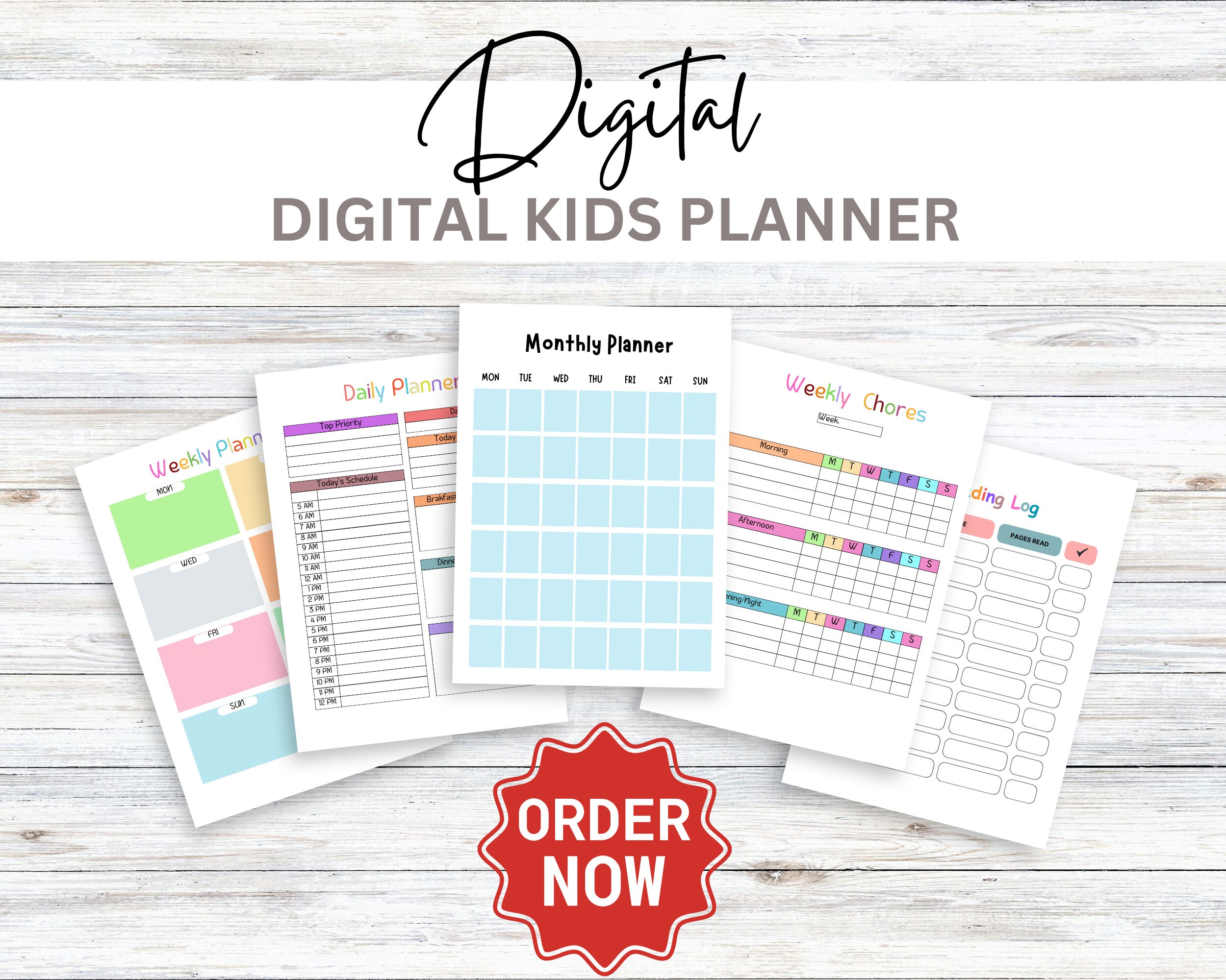 Kids Daily Planner Printable | Dot Game | Planner for Kids | Diary for ...