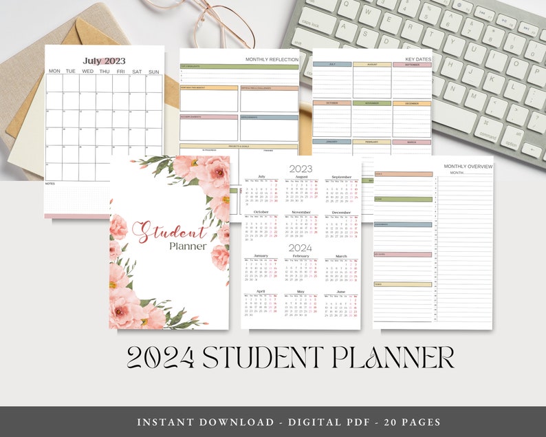Printable Student Planner| Academic Planner Printable| College Student ...
