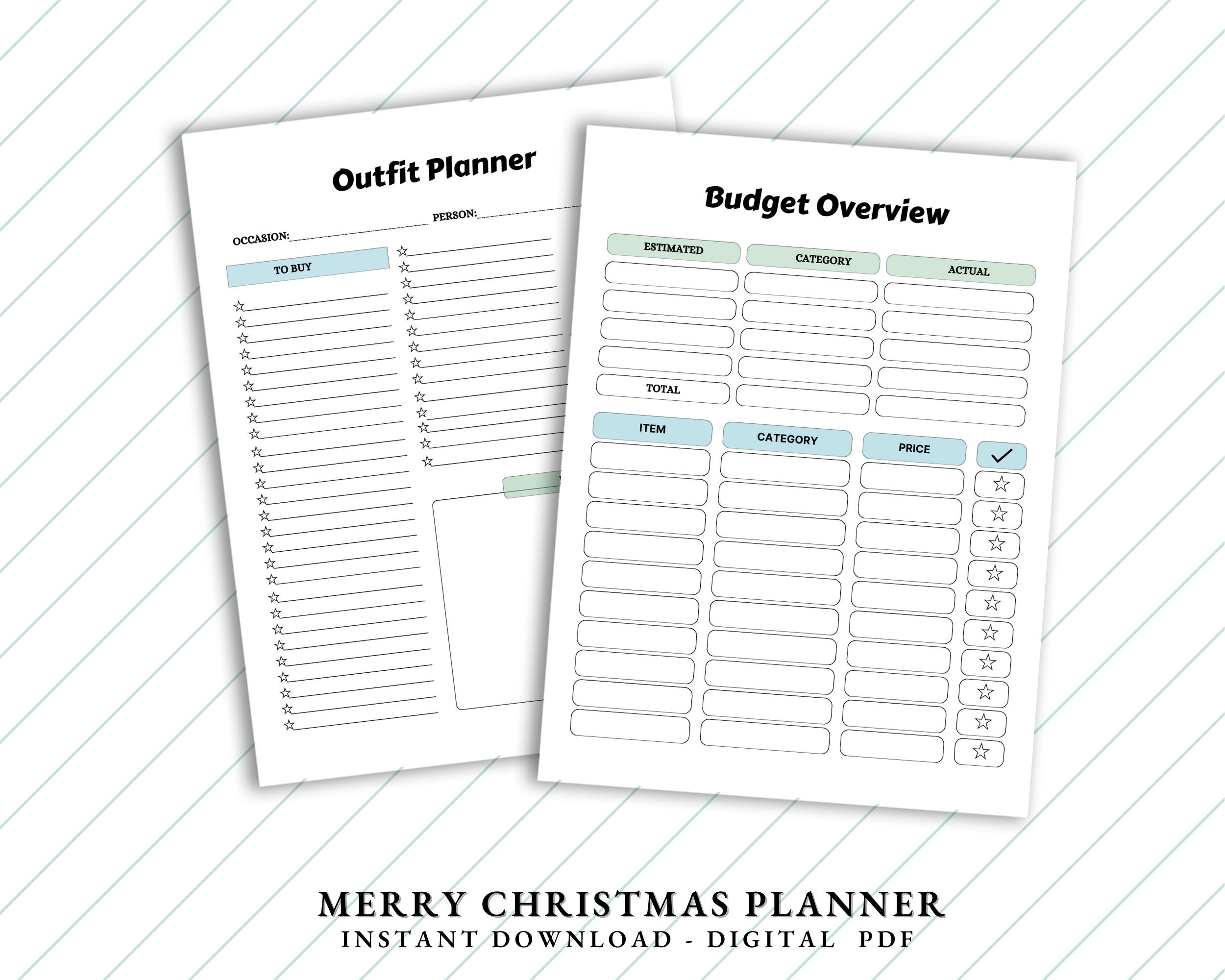 Christmas Planner Printable, Holiday Planner, Gift Budget Planner, Xmas ...