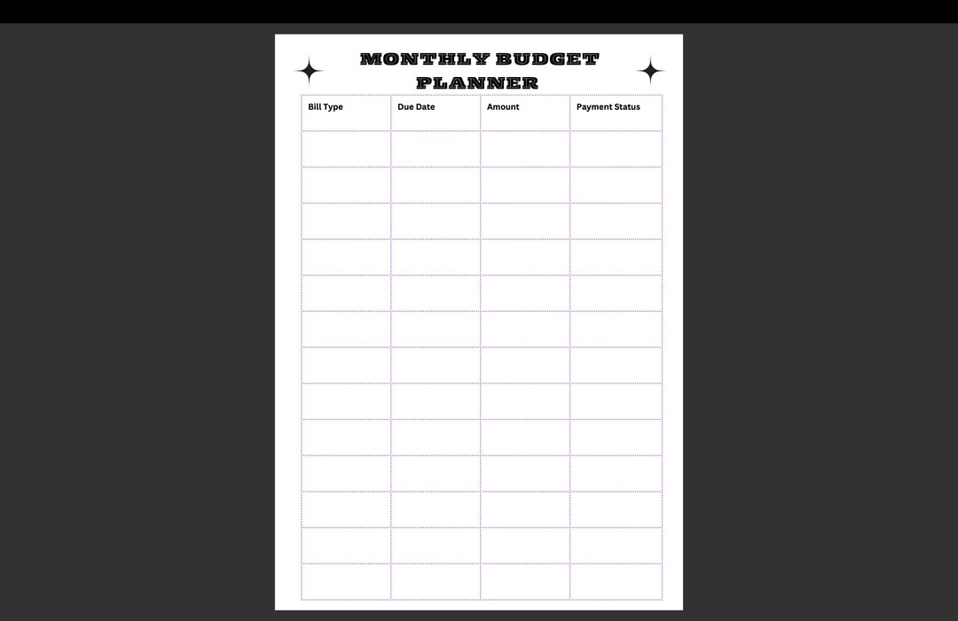 Cute Bill Tracker Planner - Payment Log Book - Etsy
