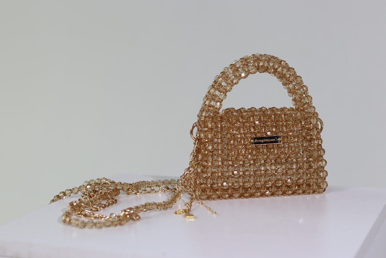 Women Bead Bag, Bead Bag, Bag Bead Bag, Crystal Bead Bag, LUXURY Bead ...