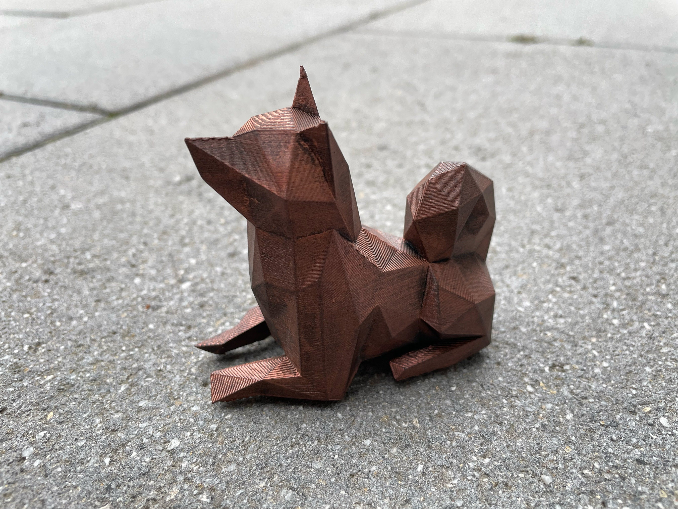 Shiba Inu Low Poly Dog Figure Doge, 3D Printed & Hand Painted, Akita ...