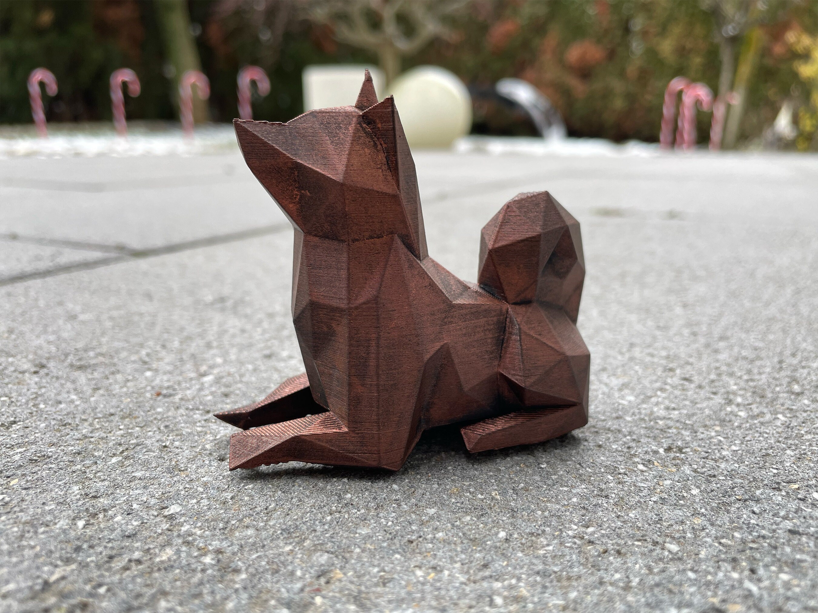 Shiba Inu Low Poly Dog Figure Doge, 3D Printed & Hand Painted, Akita ...