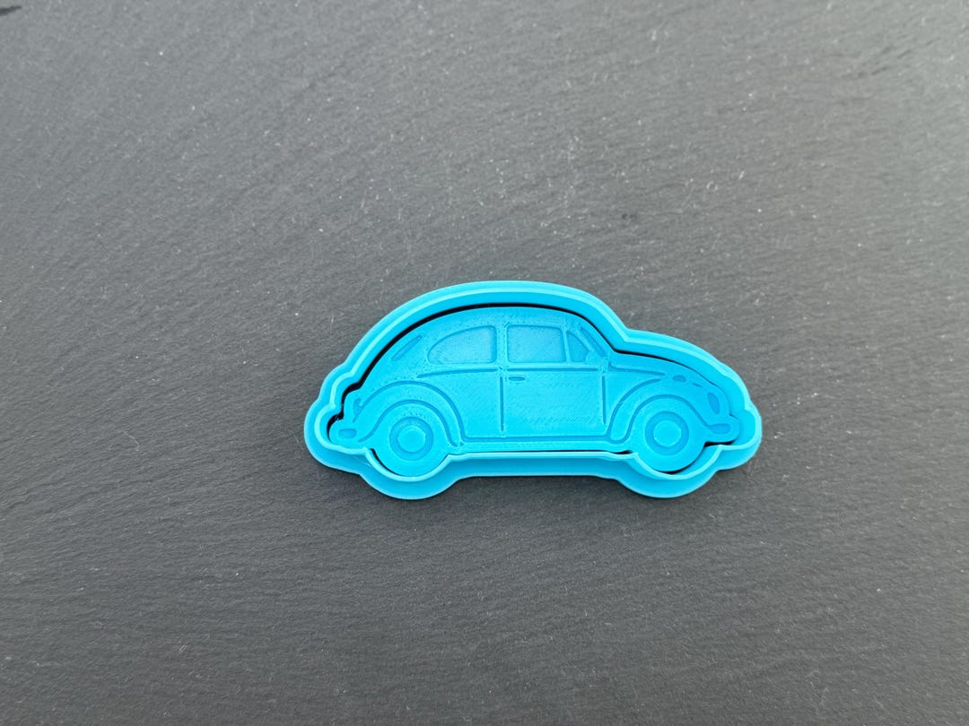 Beetle Car Cutter & Embosser Set, Vehicle Cookie Stamp With Cookie ...