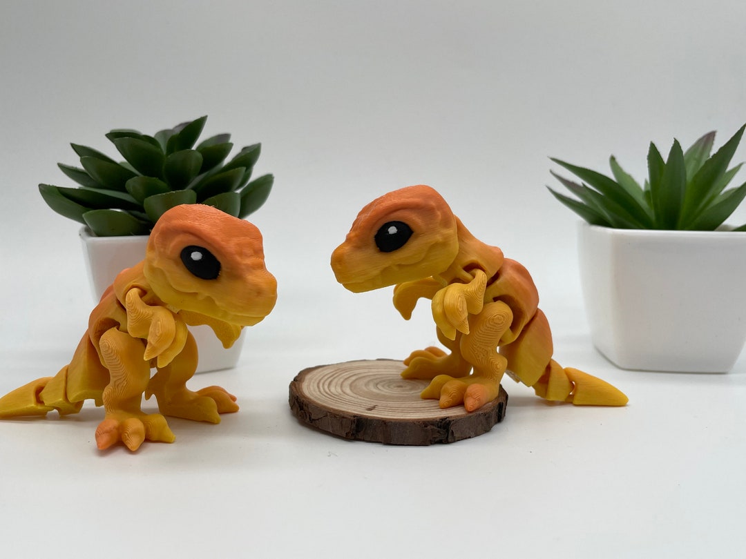 Flexi Baby T-rex Fidget Flexible Rexi 3D Printed Jointed Toy for ADHD ...