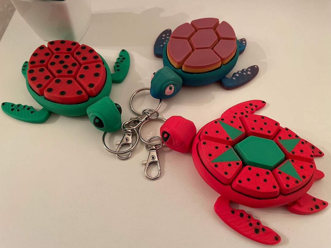 Turtle Fruit Fidget Clickers - Fruit Series Desktop and Keychain ...