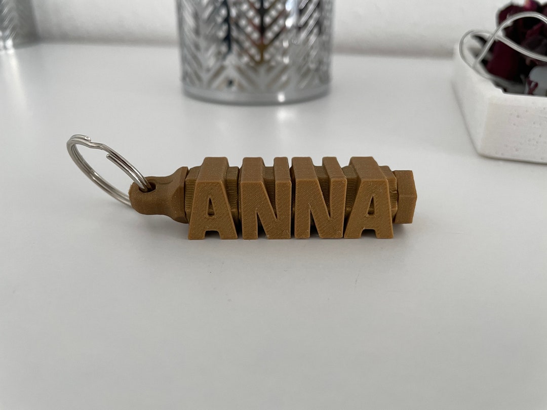 Personalized Fidget Letter Keychain | Custom Name | Desk Toy in Various ...