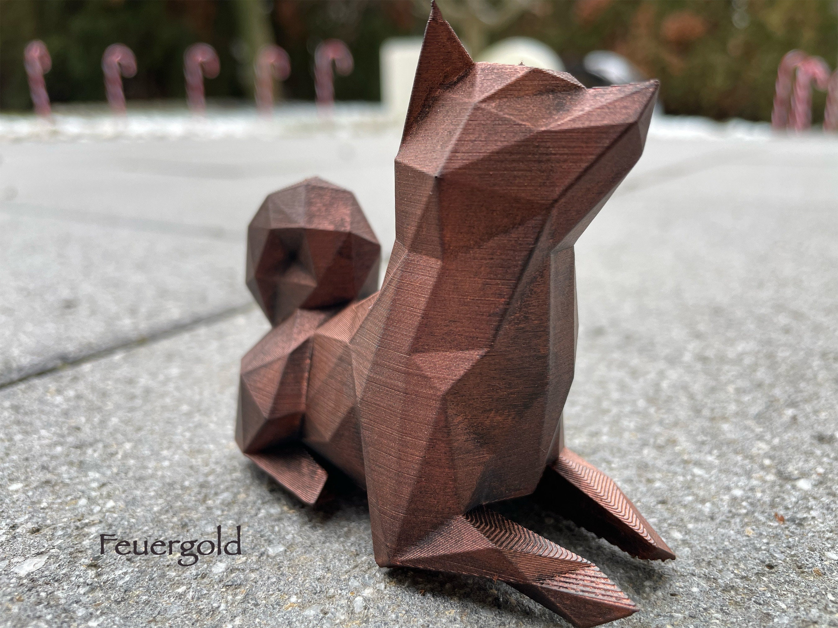 Shiba Inu Low Poly Dog Figure Doge, 3D Printed & Hand Painted, Akita ...