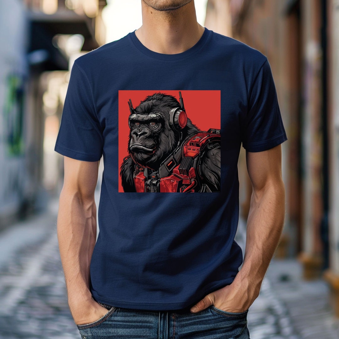 Robotech Gorilla Shirt, Gorilla Lover, Gorilla Art Painting Design ...