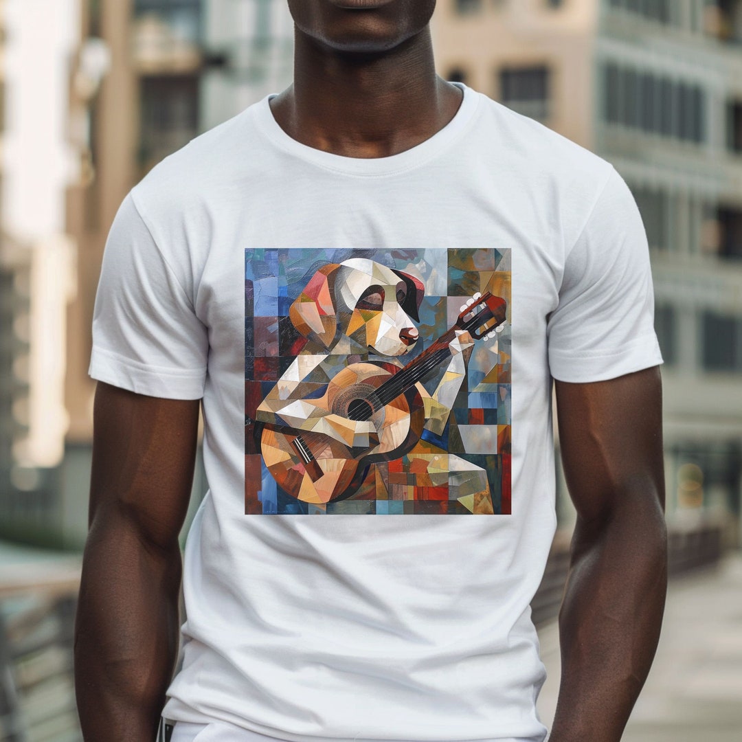 Dog Serenading With Strings Shirt, Dog Lover, Dog Art Painting Design ...