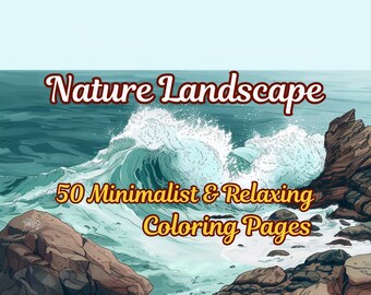 50 Nature Coloring Pages - Etsy