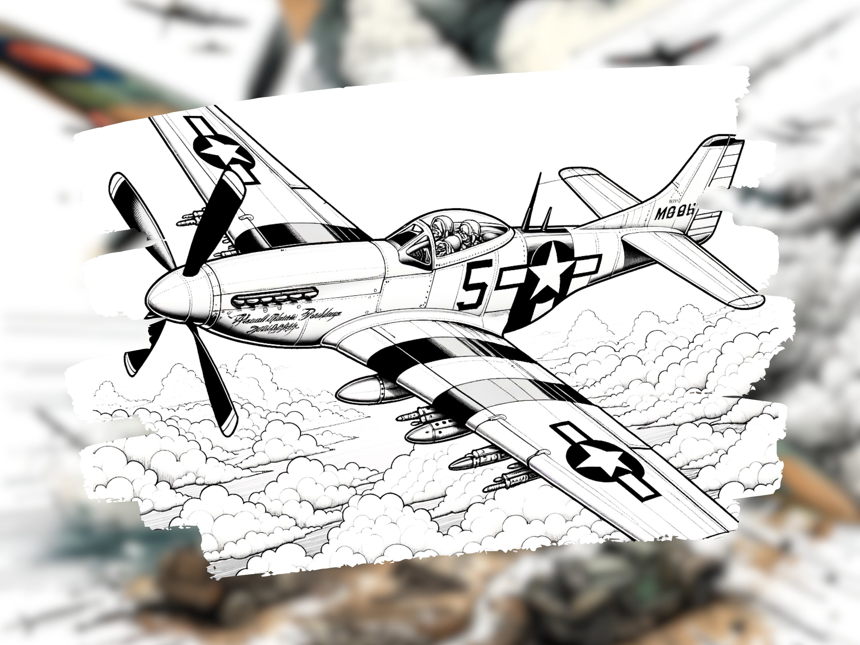 40 World War II Coloring Pages, Military Coloring, Aircraft, Planes ...