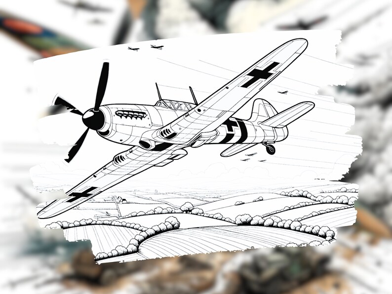 40 World War II Coloring Pages, Military Coloring, Aircraft, Planes ...