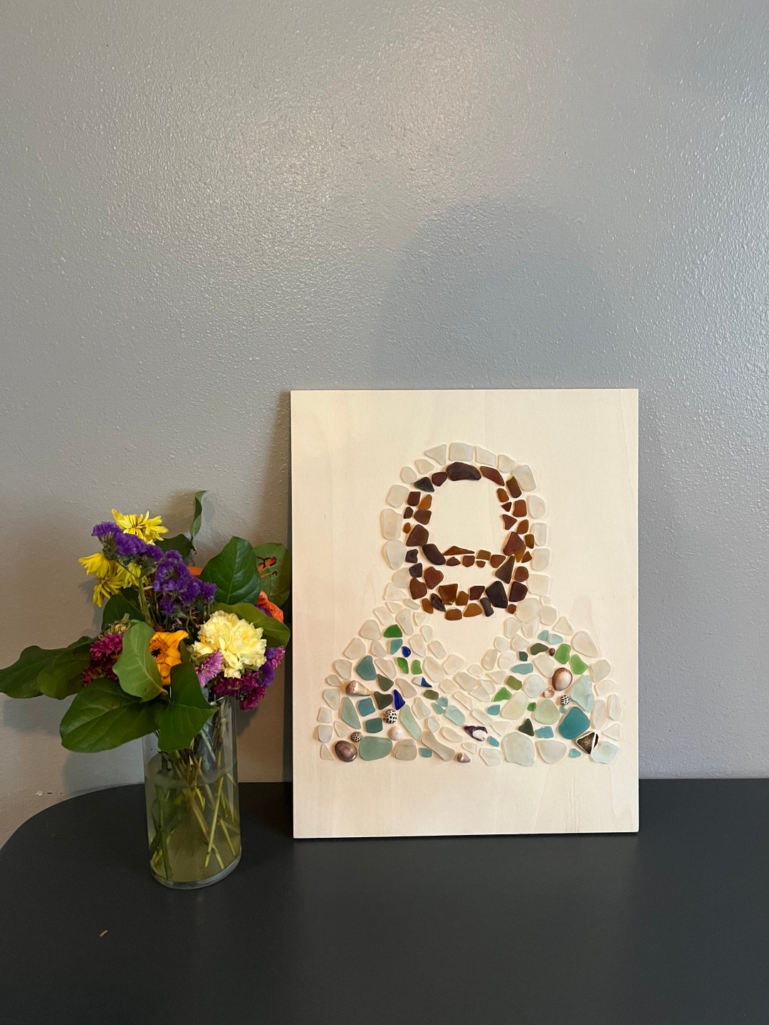 Jesus Christ Sea Glass Artwork Lahaina Maui Sea Glass and Shells - Etsy