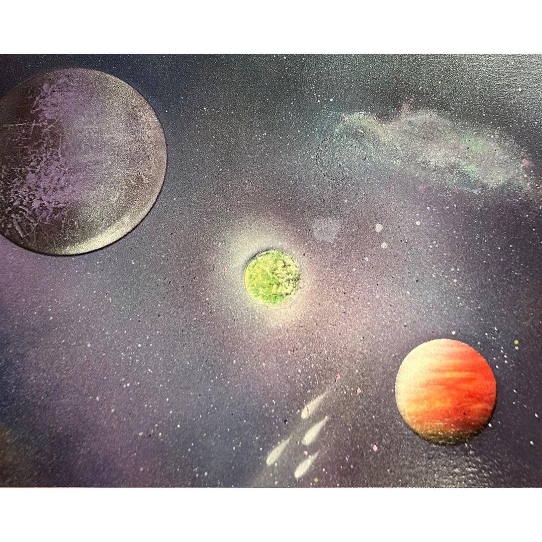 Custom Space Spray Paint Art Canvas - Etsy