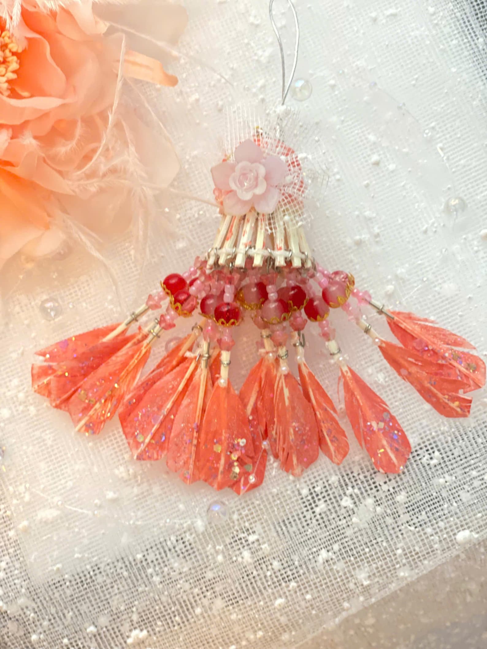 Crochet Badminton Keychain Bling Bling Handmade Sport Keyring Gift for ...