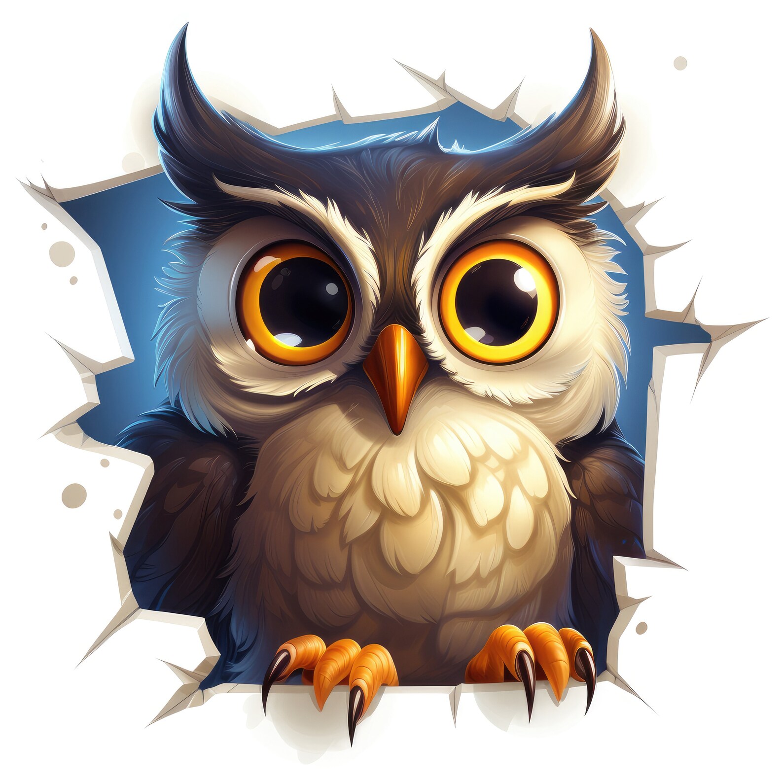 Cute Owl Clipart Set Bundle, 10 High-quality Images, Apparel, Paper ...