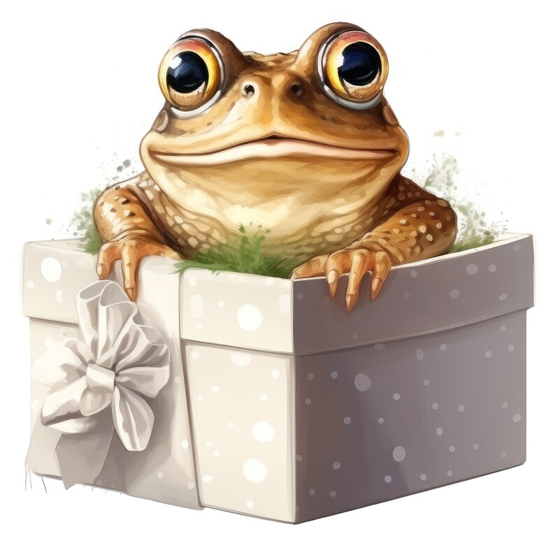 Cute Toad Clipart Set Bundle, 10 High-quality Images, Apparel, Paper ...