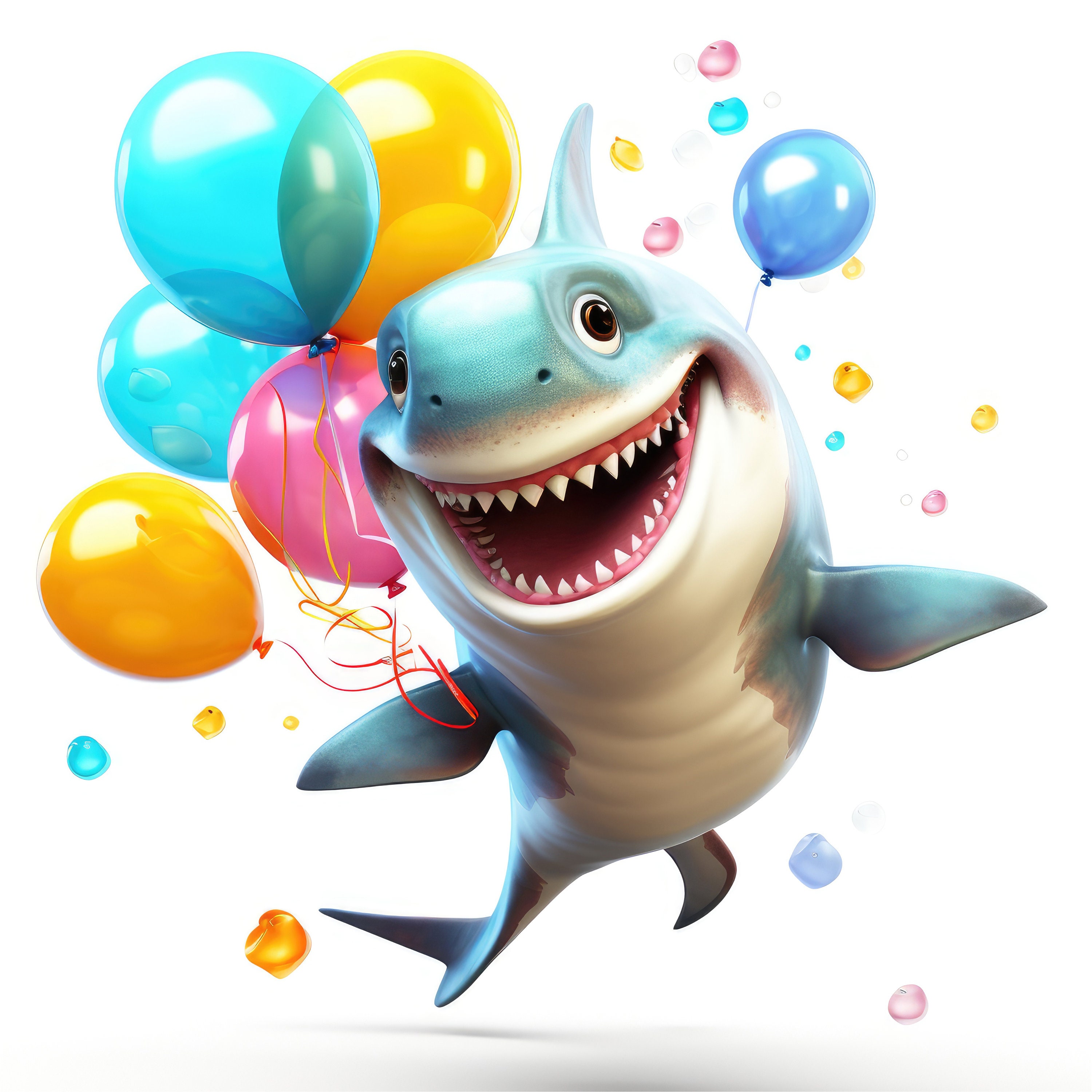 Cute Shark Clipart Set Bundle, 10 High-quality Images, Apparel, Paper ...