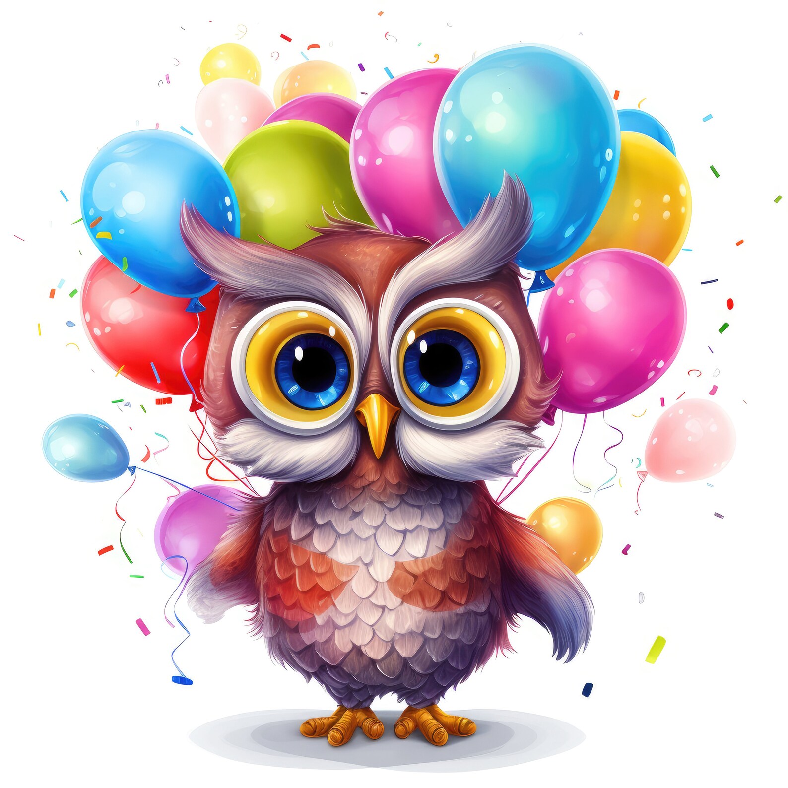 Cute Owl Clipart Set Bundle, 10 High-quality Images, Apparel, Paper ...