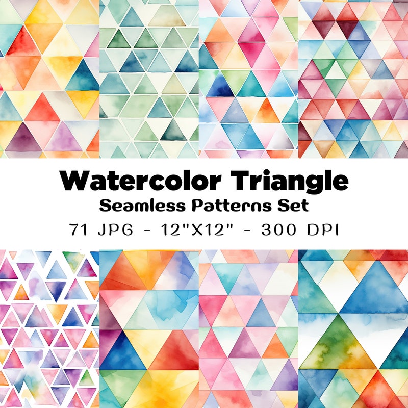 Triangle Watercolor - Etsy