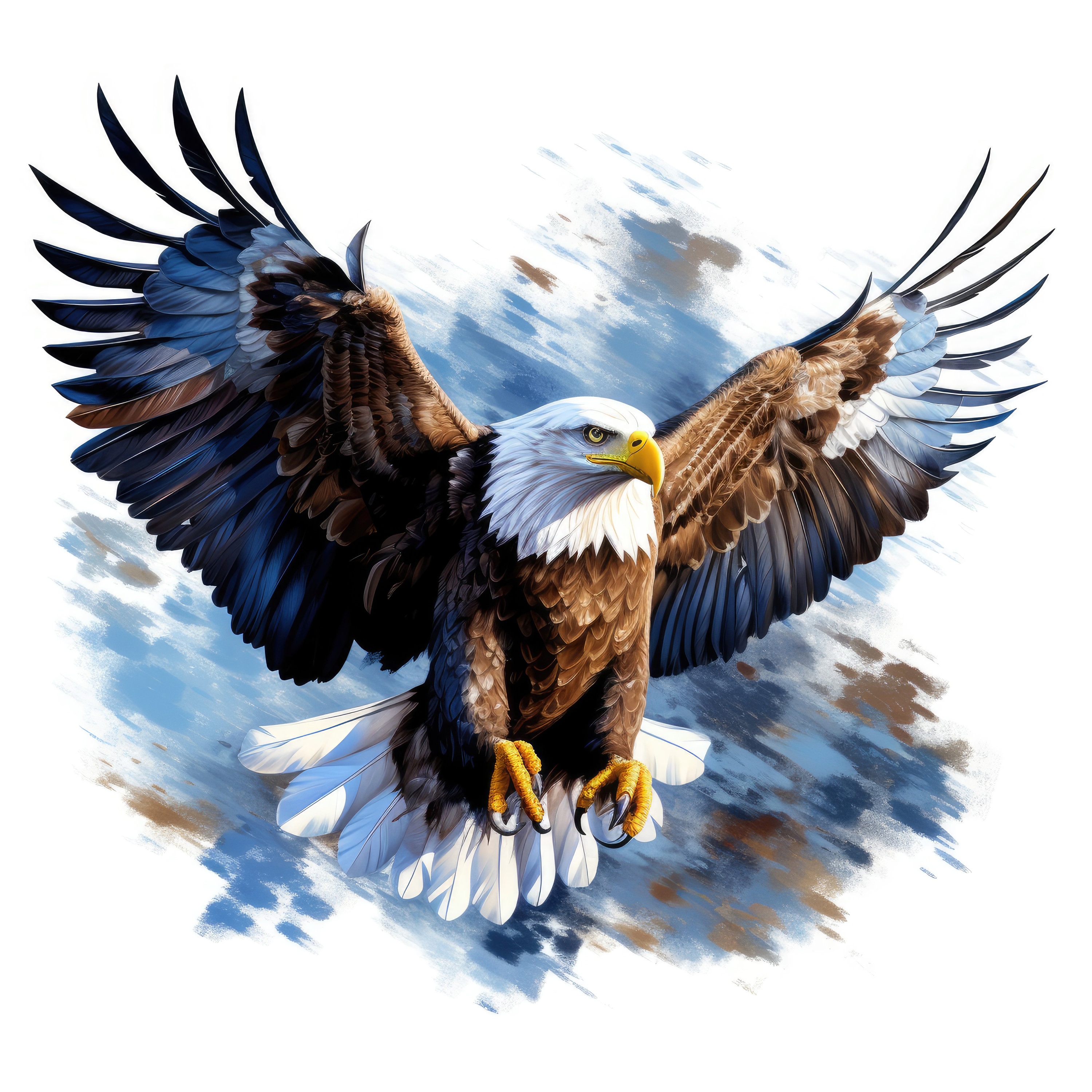 Cute Powerful Eagle Clipart Set Bundle, 10 High-quality Images, Apparel ...