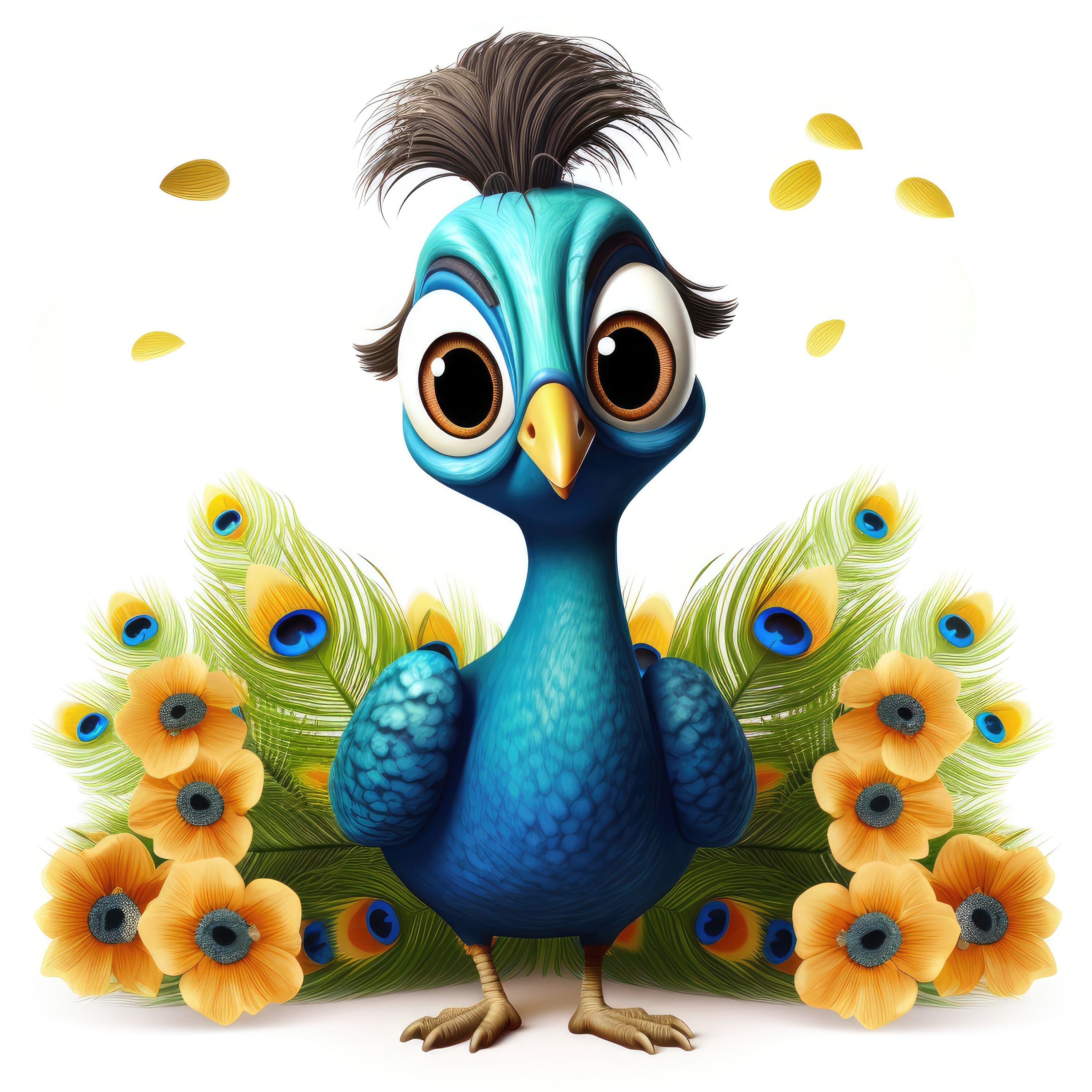 Cute Peacock Clipart Set Bundle, 10 High-quality Images, Apparel, Paper ...