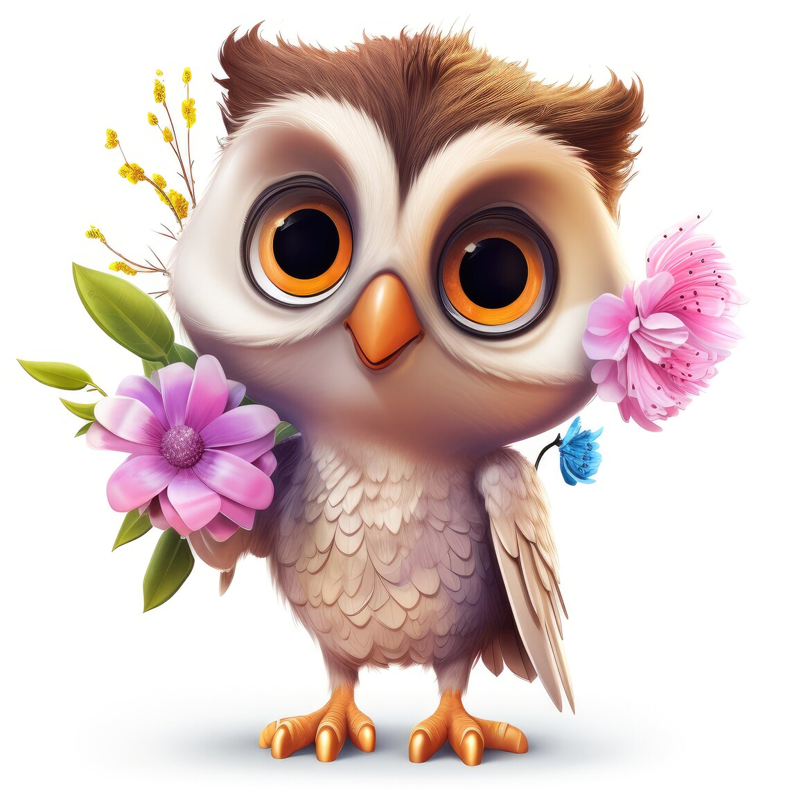 Cute Owl Clipart Set Bundle, 10 High-quality Images, Apparel, Paper ...